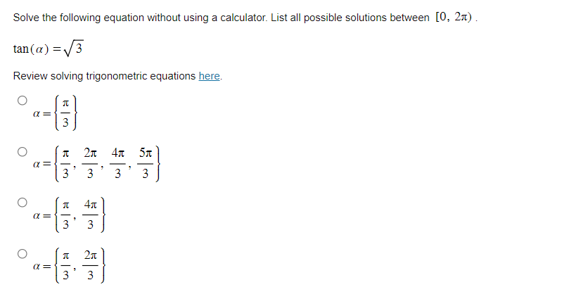 Solved Solve the following equation without using a | Chegg.com