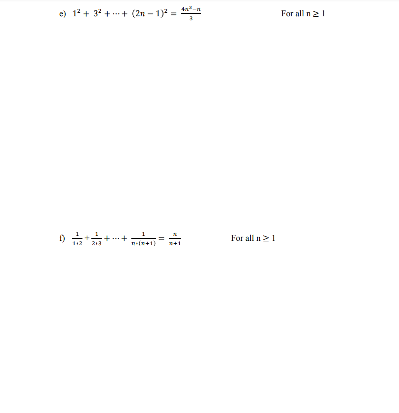 Solved Exercise 3: Using the induction, verify that each | Chegg.com