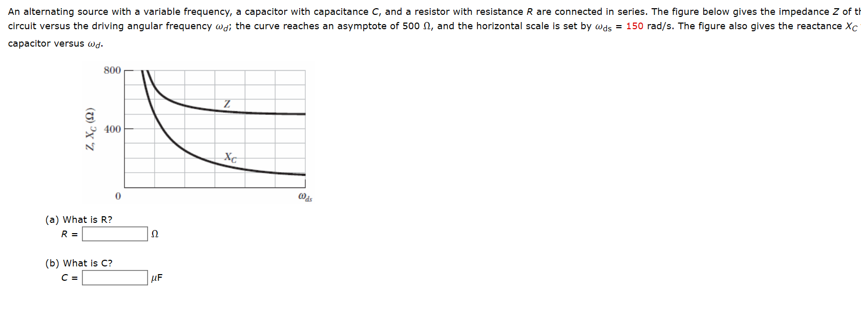 Solved An alternating source with a variable frequency, a | Chegg.com