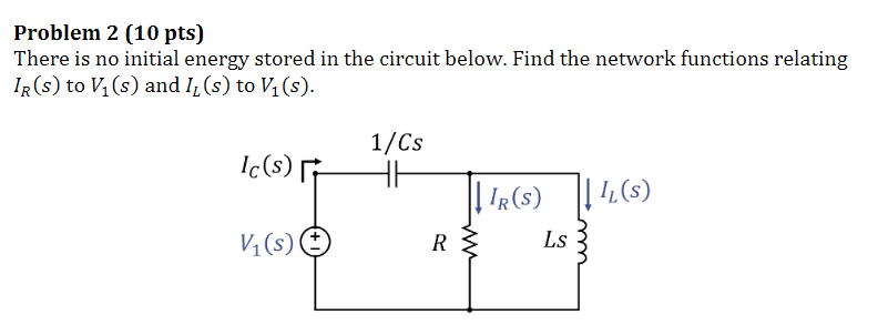 Solved Problem 2 (10 pts) There is no initial energy stored | Chegg.com