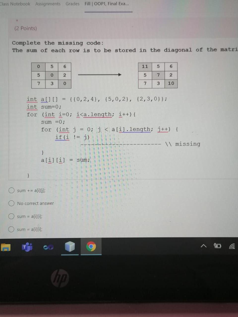 Solved Class Notebook Assignments Grades Fill | OOP1, Final | Chegg.com