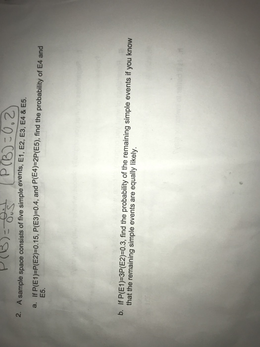 Solved P S A Sample Space Consists Of Five Simple Events