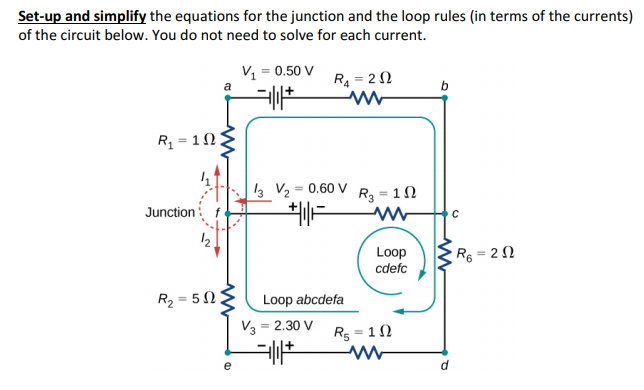 Solved Set-up and simplify the equations for the junction | Chegg.com