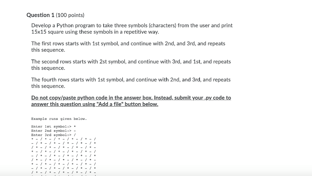 Solved Question 1 100 Points Develop A Python Program To 