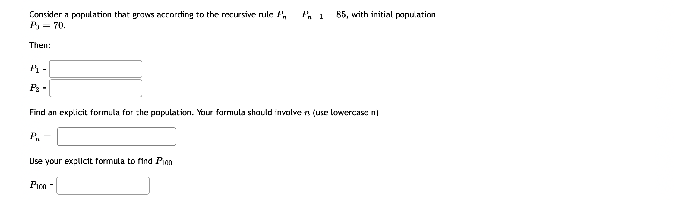 Solved Consider a population that grows according to the | Chegg.com