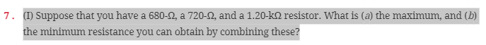Solved The first and second resistors in Problem 7 (page | Chegg.com