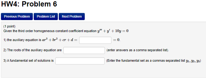Solved HW4: Problem 5 Previous Problem Problem List Next | Chegg.com