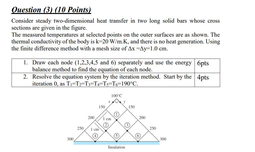 Solved Question (3) (10 Points) Consider steady | Chegg.com