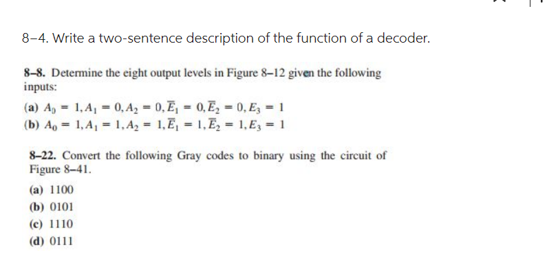 8-4. Write a two-sentence description of the function | Chegg.com
