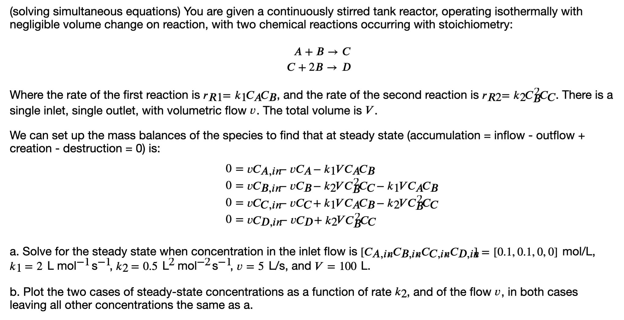 Solved (solving simultaneous equations) You are given a | Chegg.com