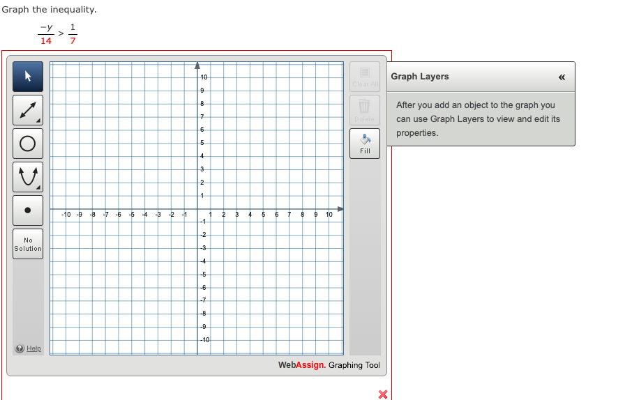 Solved Graph the inequality. 14−y>71 Graph Layers After you | Chegg.com