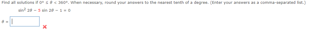 Solved Find all solutions if 0°≤θ