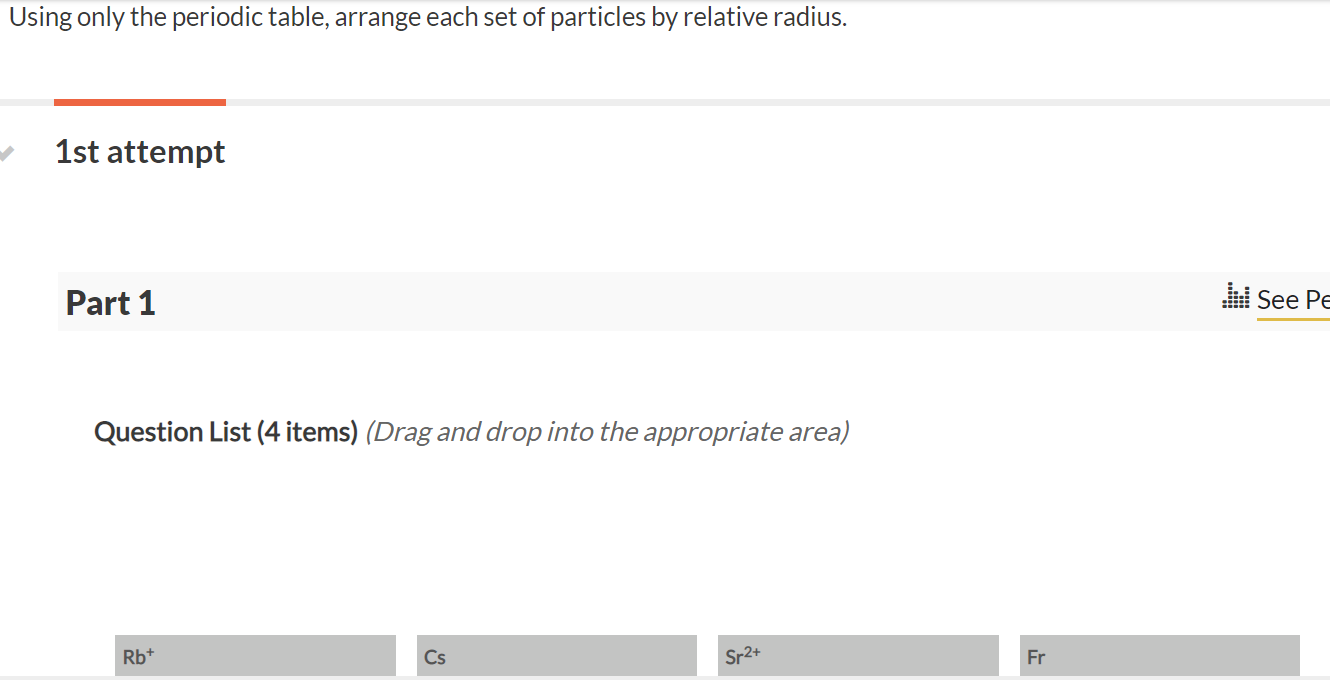 Solved Using only the periodic table, arrange each set of | Chegg.com