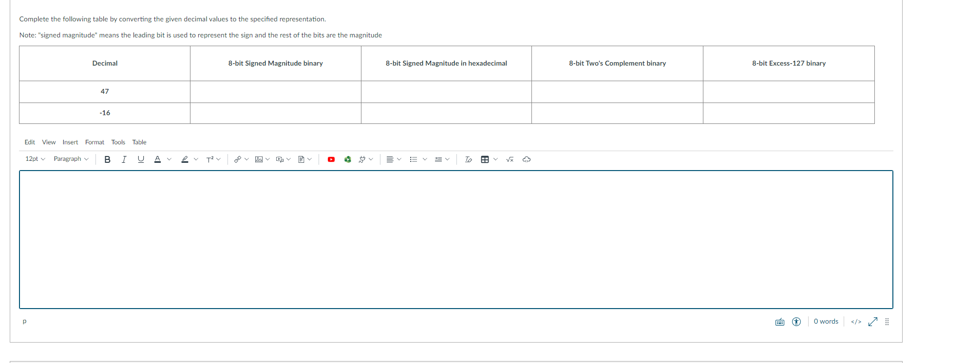 Solved Complete the following table by converting the given | Chegg.com