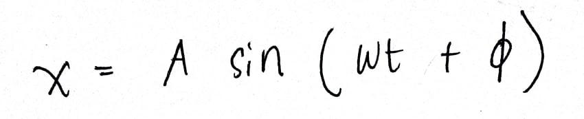 Solved x = A sin (wt + o) A ( A 中 Х | Chegg.com