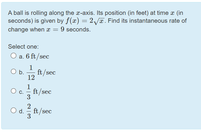 Solved A ball is rolling along the x-axis. Its position (in | Chegg.com