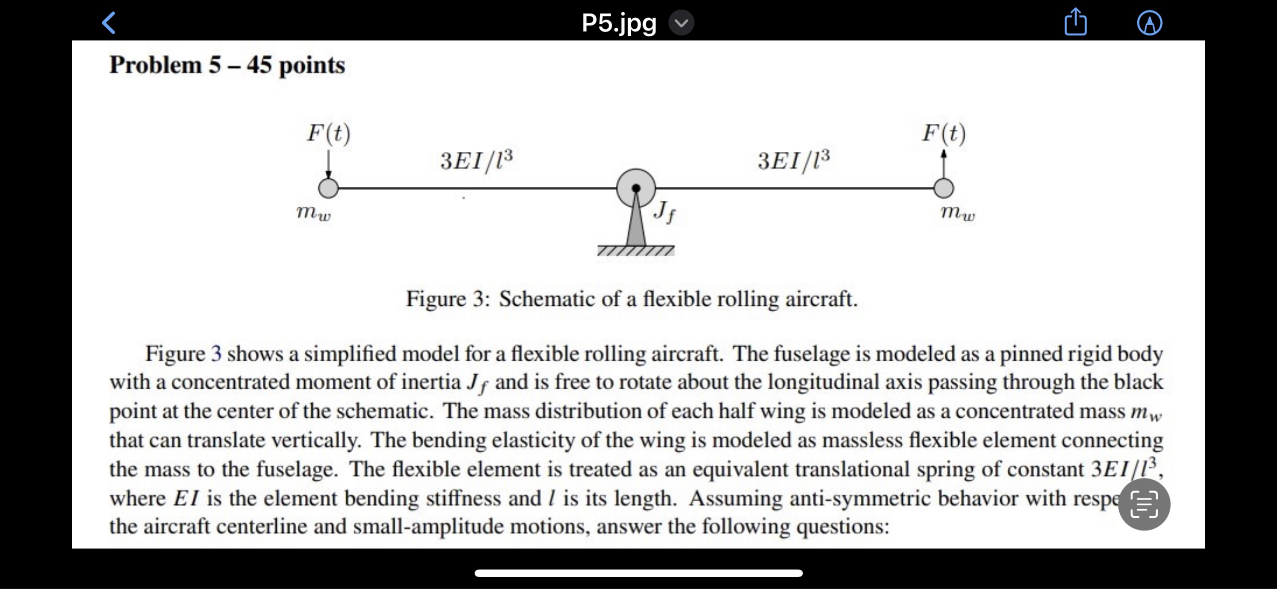 Solved Problem 5-45 points Figure 3: Schematic of a flexible | Chegg.com