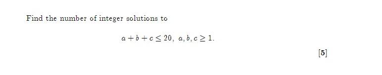 Solved Find the number of integer solutions to | Chegg.com
