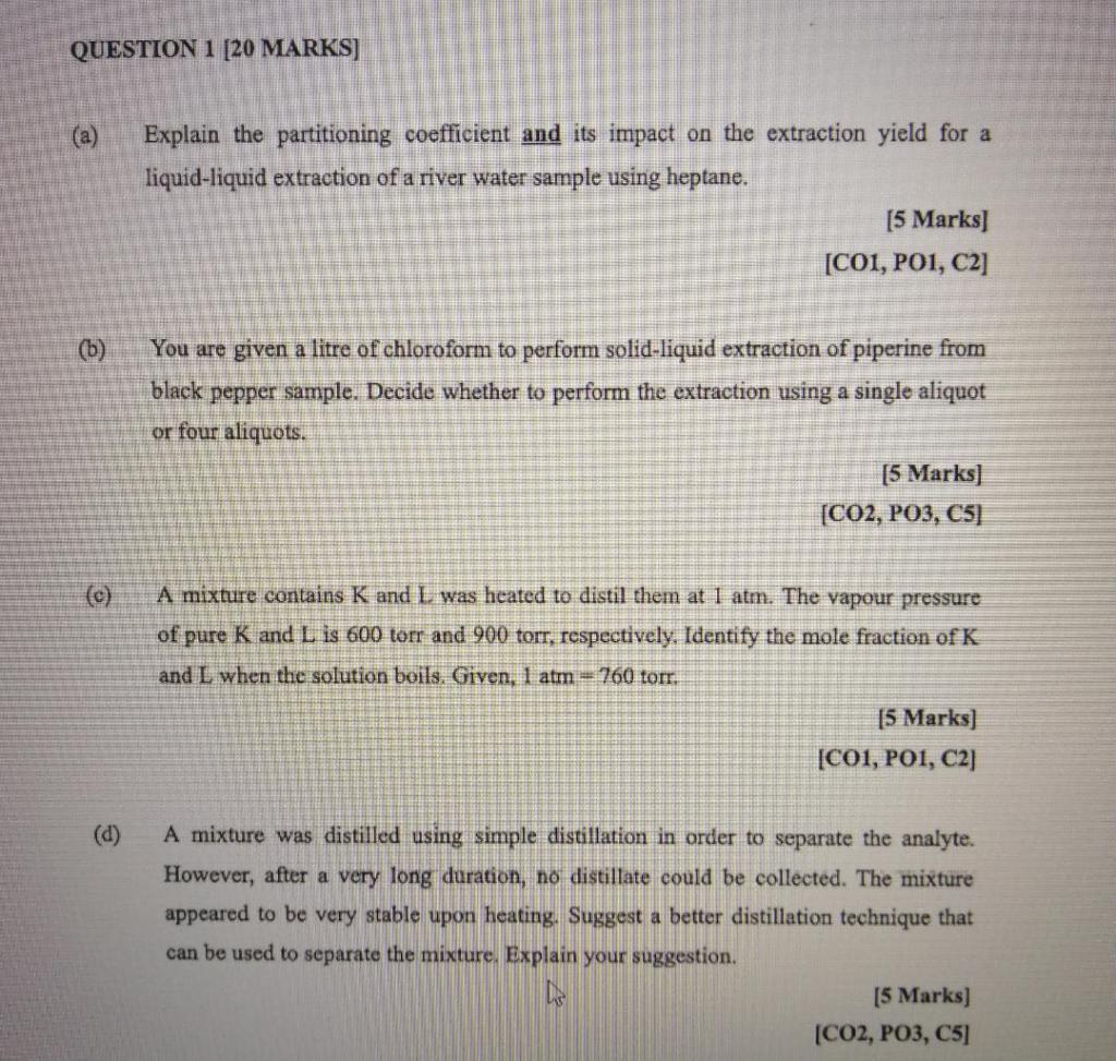 Solved QUESTION 1 [20 MARKS) (a) Explain the partitioning | Chegg.com