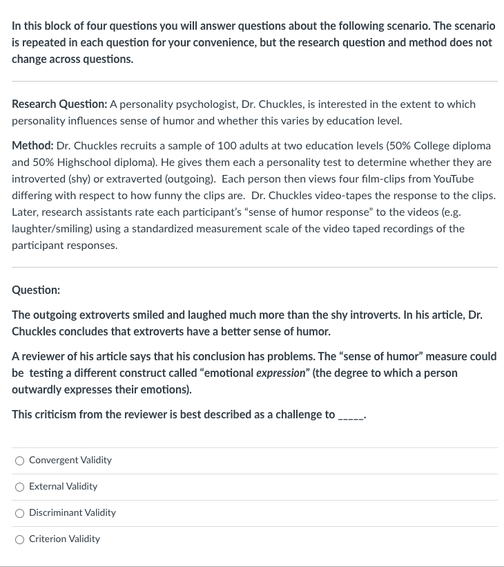Solved In this block of four questions you will answer | Chegg.com