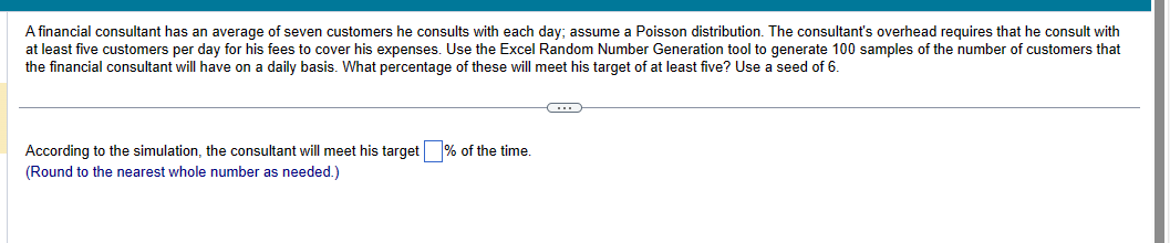 Solved A financial consultant has an average of seven | Chegg.com