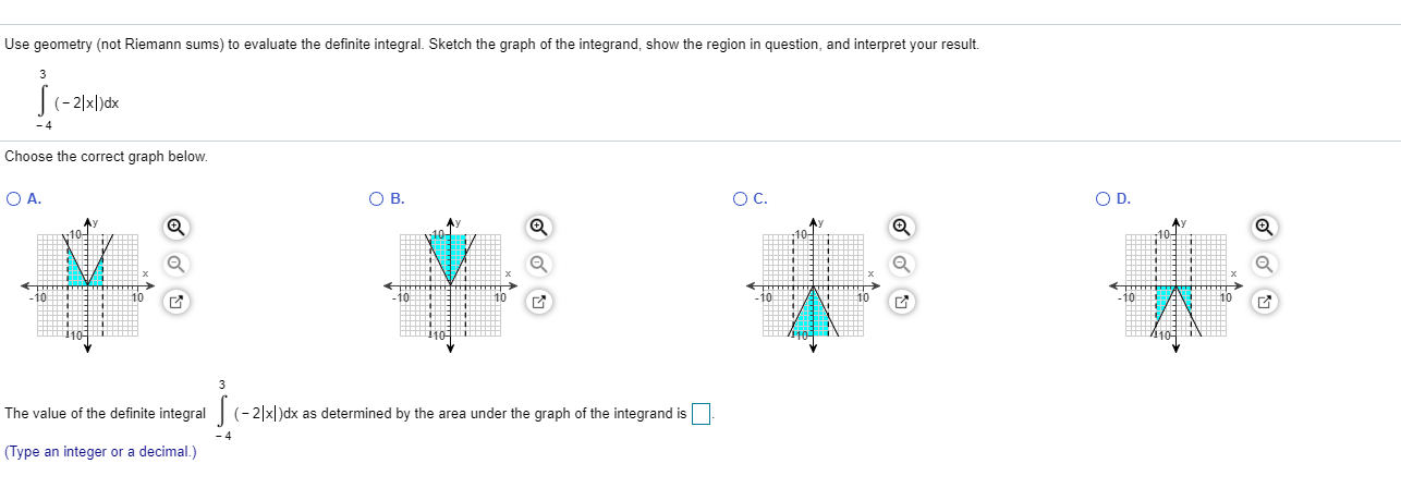 Solved Use geometry (not Riemann sums) to evaluate the | Chegg.com
