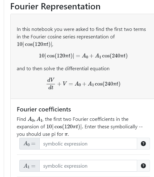 Solved Fourier Representation In this notebook you were | Chegg.com