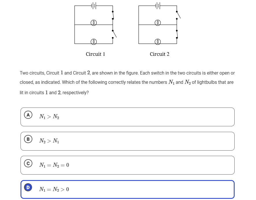 Solved Two circuits, Circuit 1 ﻿and Circuit 2, ﻿are shown in | Chegg.com