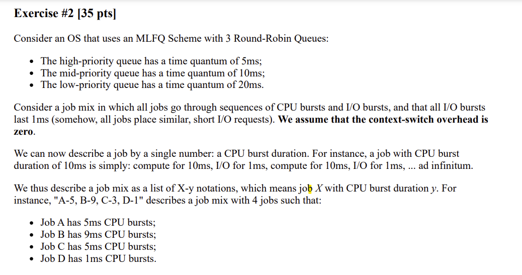 Solved Consider an OS that uses an MLFQ Scheme with 3 | Chegg.com