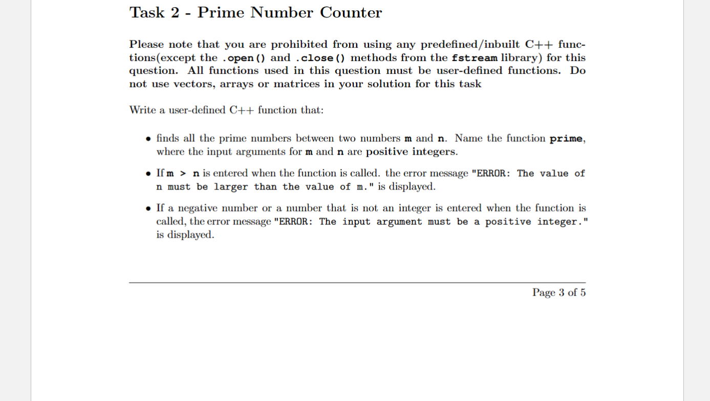 Solved Task 2 - Prime Number Counter Please note that you | Chegg.com
