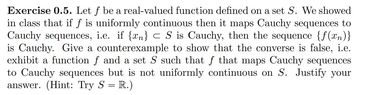 Solved Exercise 0.5. Let f be a real-valued function defined | Chegg.com