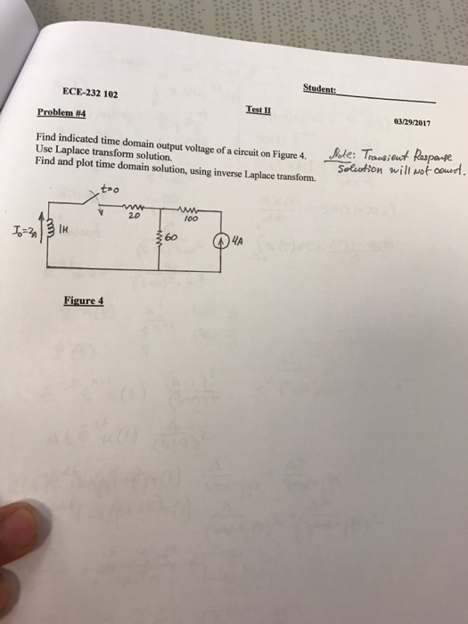 Solved Find indicated time domain output voltage of a | Chegg.com