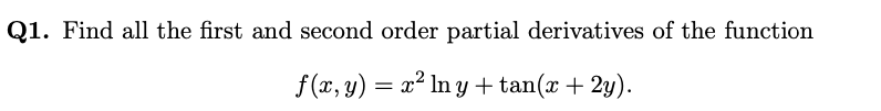 Solved 21. Find all the first and second order partial | Chegg.com