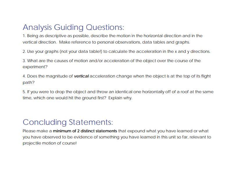 Solved Analysis Guiding Questions: 1. Being as descriptive | Chegg.com