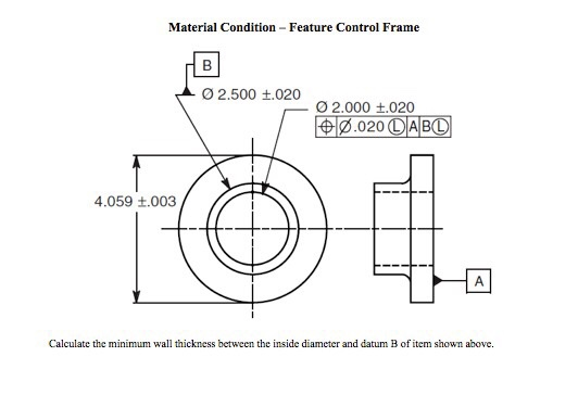 Solved 1.010 + 010 Actual Part Measurements .018 004 Task: | Chegg.com