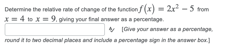 Solved Determine the relative rate of change of the function | Chegg.com