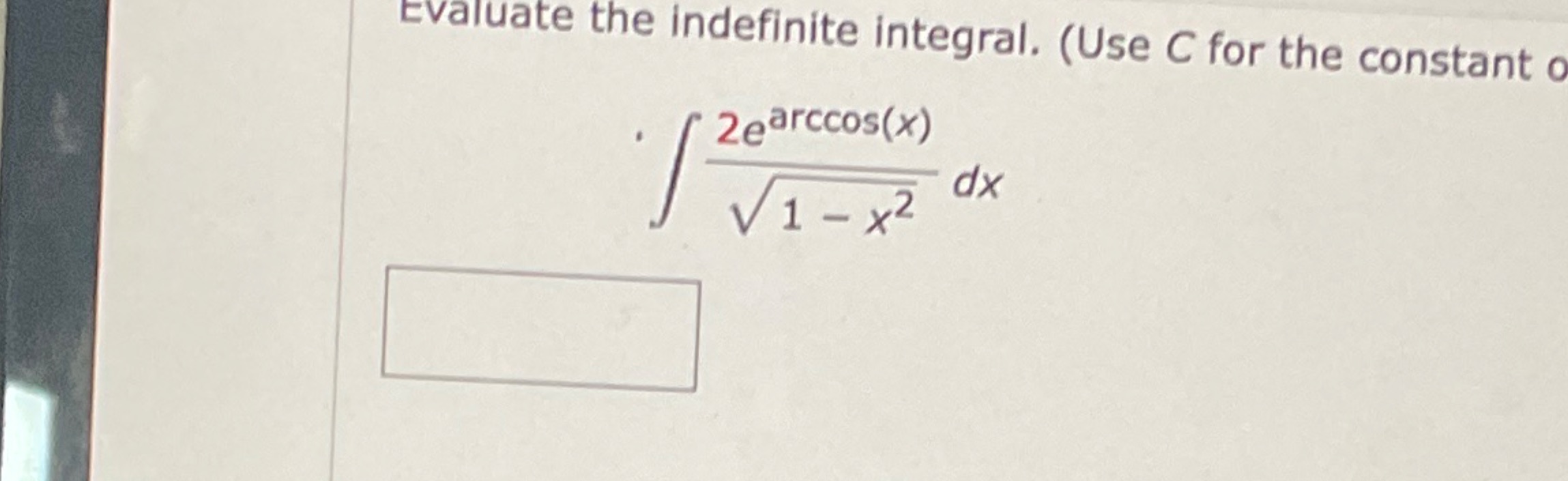 Solved Points Evaluate the indefinite integral. (Use C ﻿for | Chegg.com