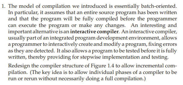 1. The model of compilation we introduced is | Chegg.com