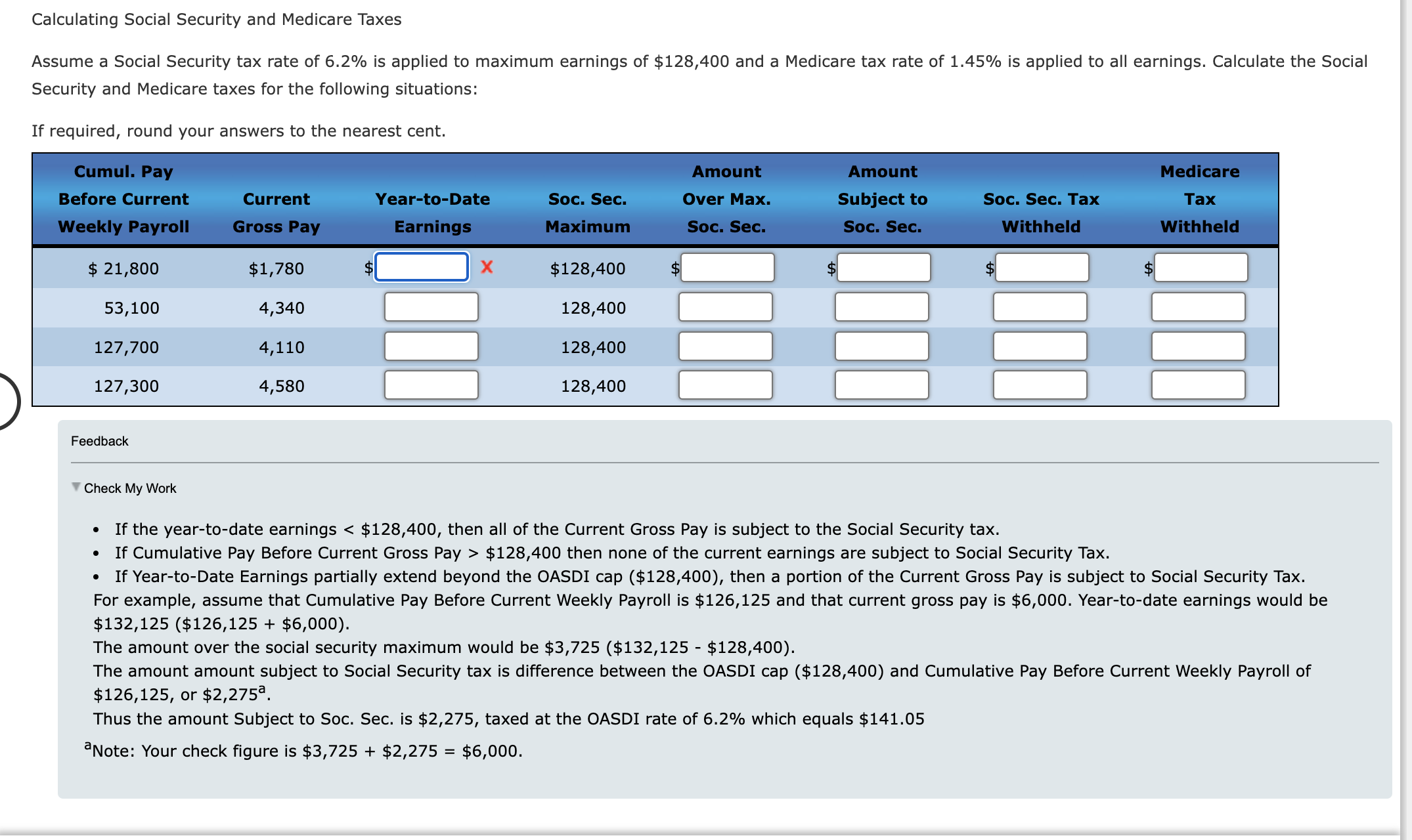 Solved Calculating Social Security and Medicare Taxes Issume | Chegg.com Solved Calculating Social Security and Medicare Taxes Issume | Chegg.com