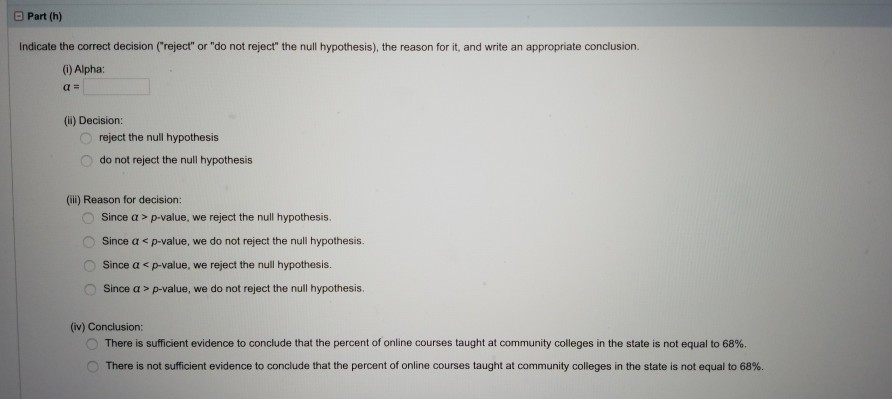 Solved In 2004, 68% of online courses taught at community | Chegg.com