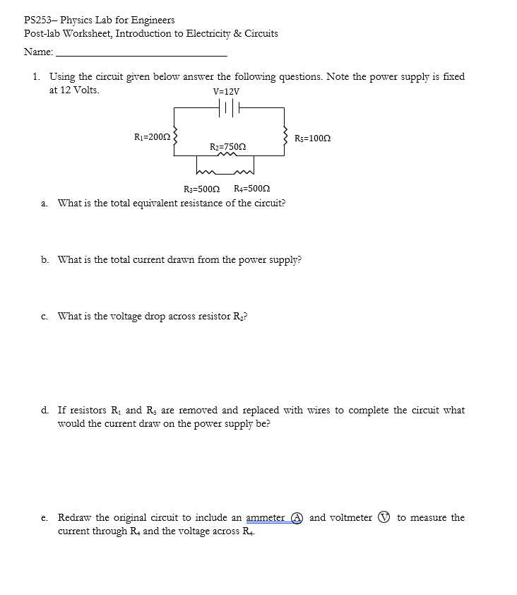 Solved PS253-Physics Lab for Engineers Phet lntroducton to | Chegg.com