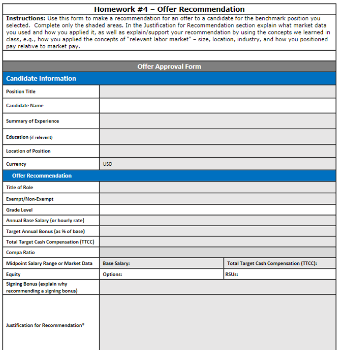 Solved Choose a job, any "benchmark" job and with that job | Chegg.com