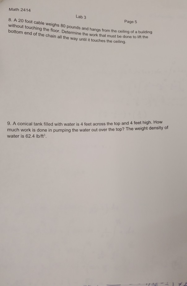 Solved Math 2414 Lab 3 Page 2 . Find the volume obtained | Chegg.com