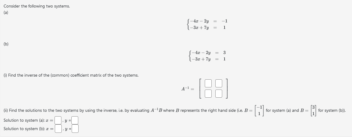 Solved Consider the following two | Chegg.com