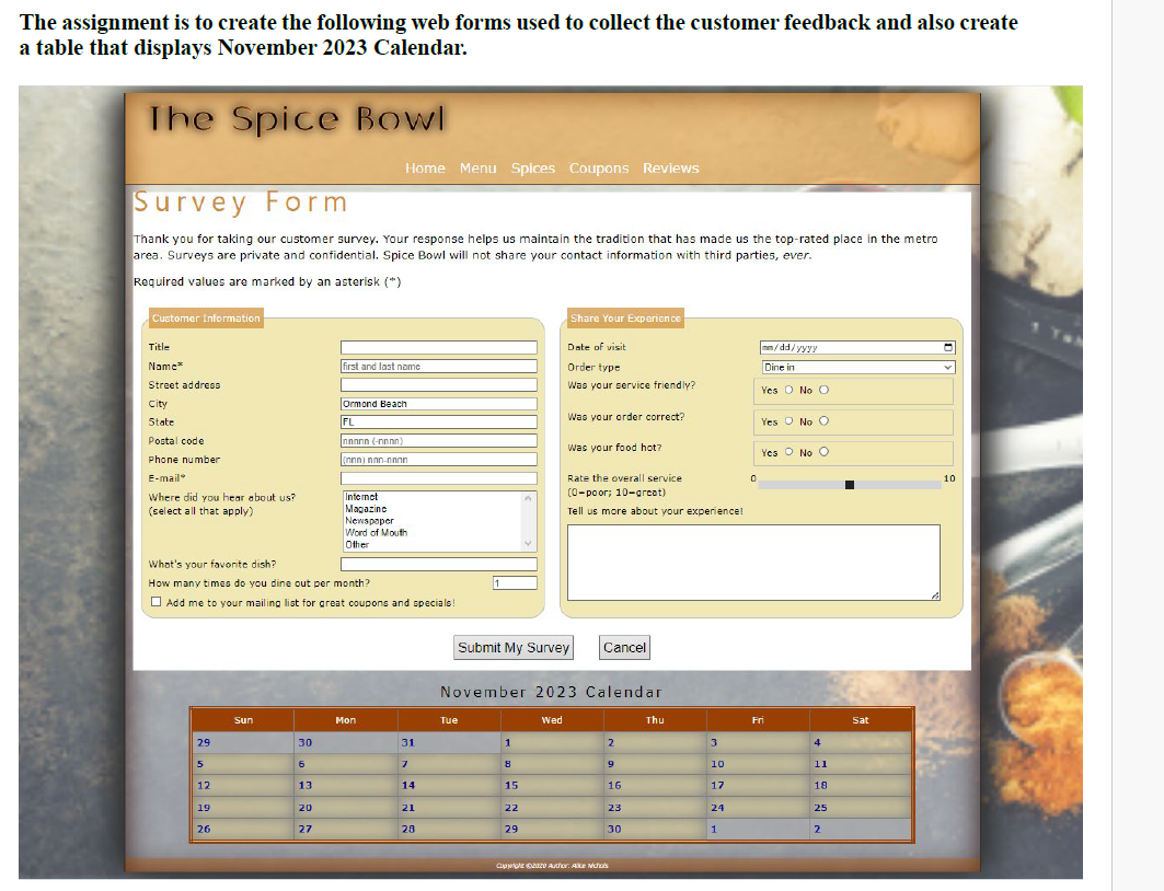 Solved assignment is to create the following web forms used | Chegg.com