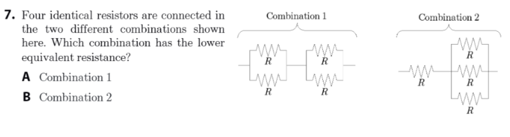 Solved Combination 1 Combination 2 7. Four identical | Chegg.com