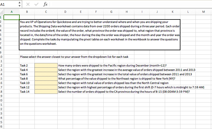 A1 x B fx C A D E F G H I J K L M You are VP of | Chegg.com