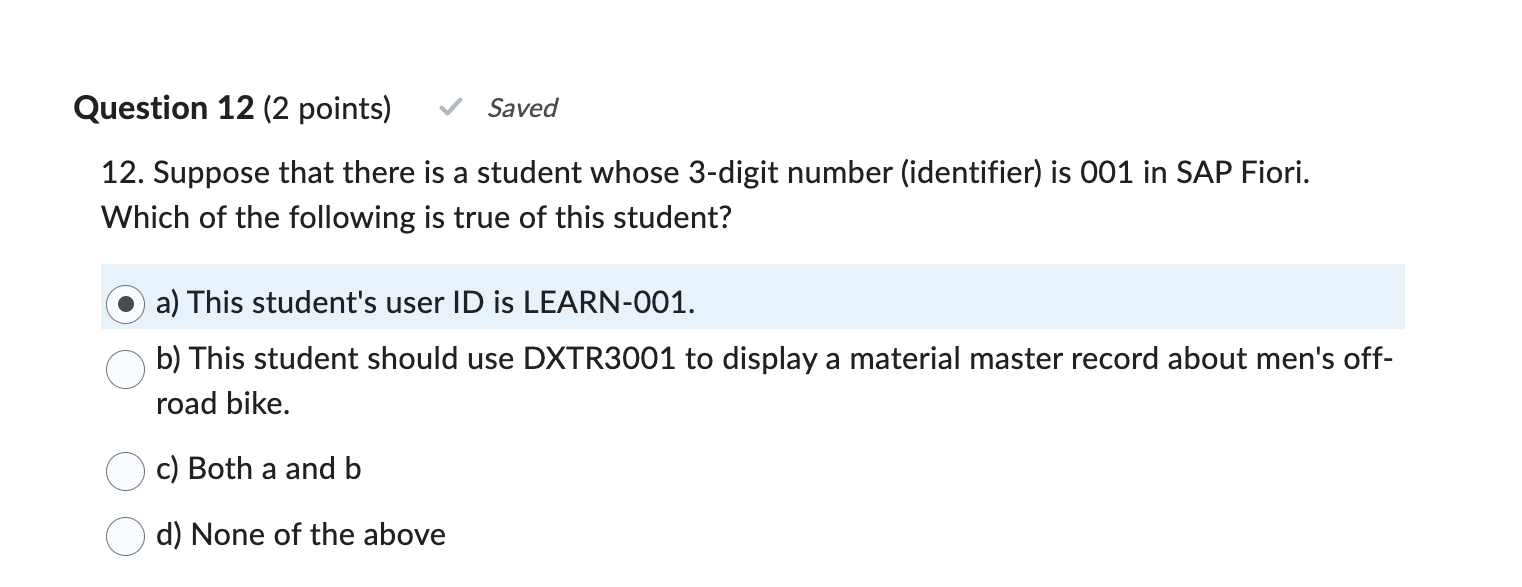 Solved 12. Suppose that there is a student whose 3-digit | Chegg.com