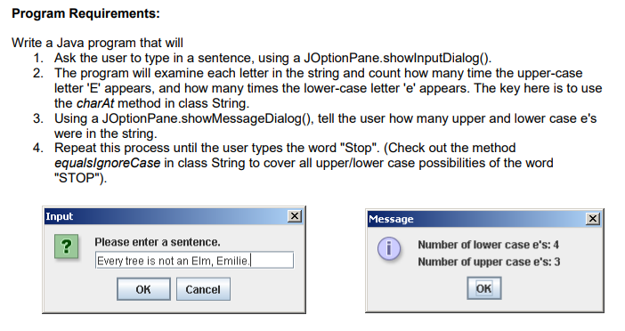 Solved Program Requirements: Write a Java program that will | Chegg.com
