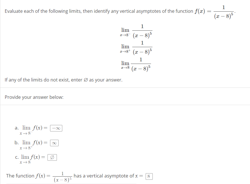 Solved Evaluate each of the following limits, then identify | Chegg.com
